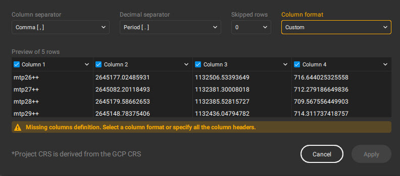 How To Import Tie Point Files Gcps And Checkpoints Pix4dmatic